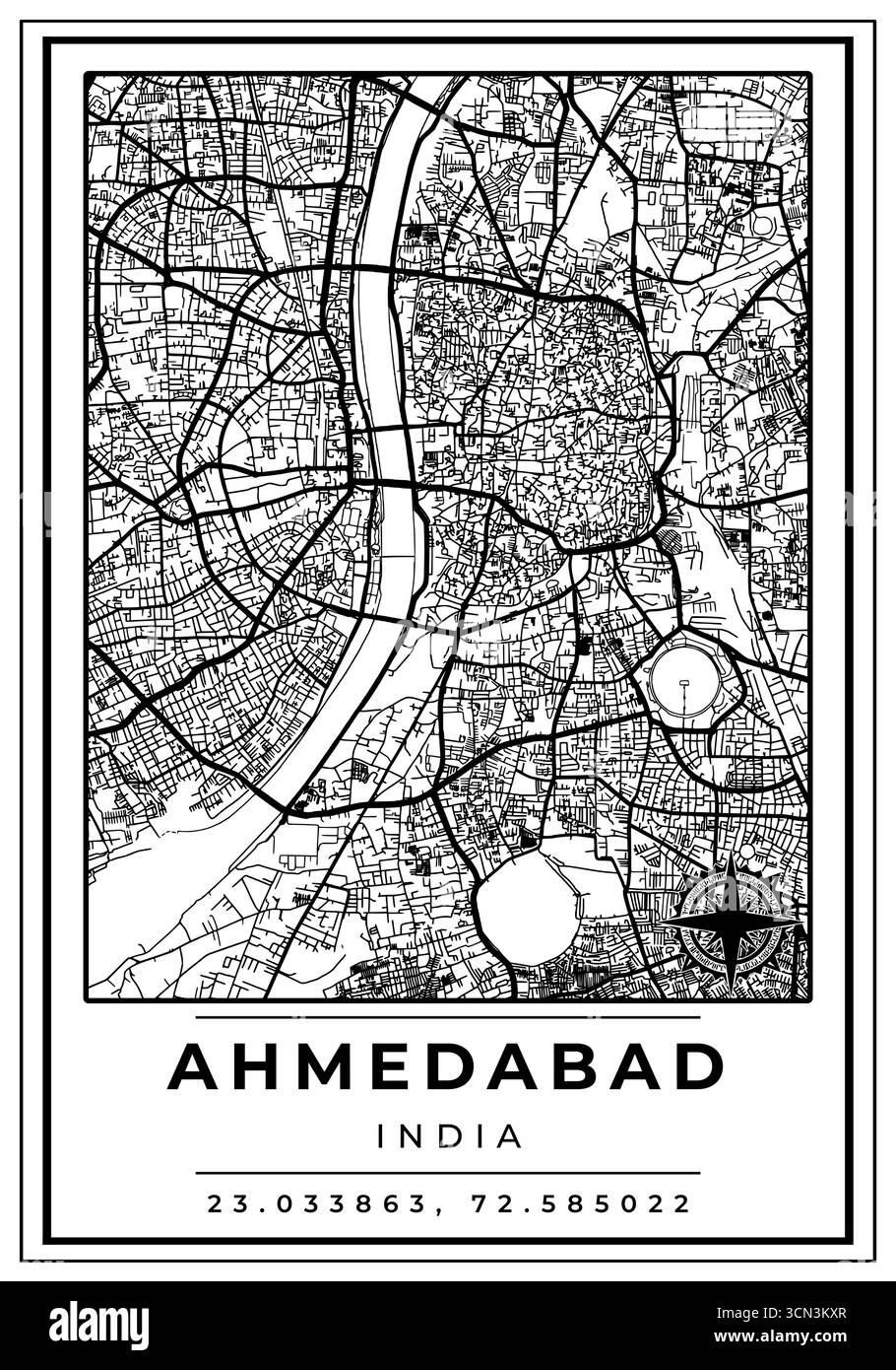 Cityscape urban frame place Black and White Stock Photos & Images - Alamy