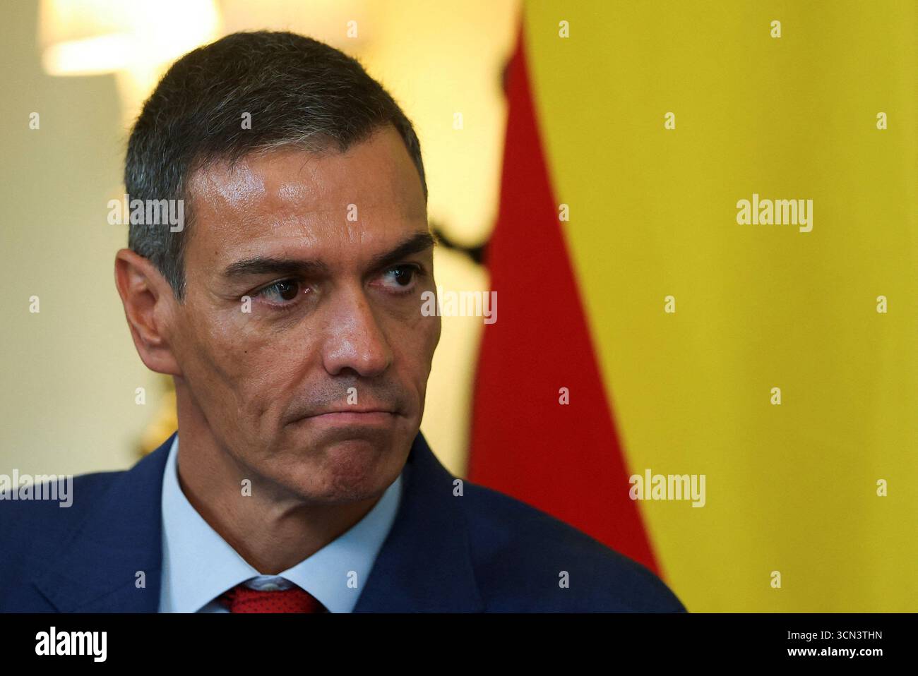 FILE - Spanish Prime Minister Pedro Sanchez looks on during a meeting ...