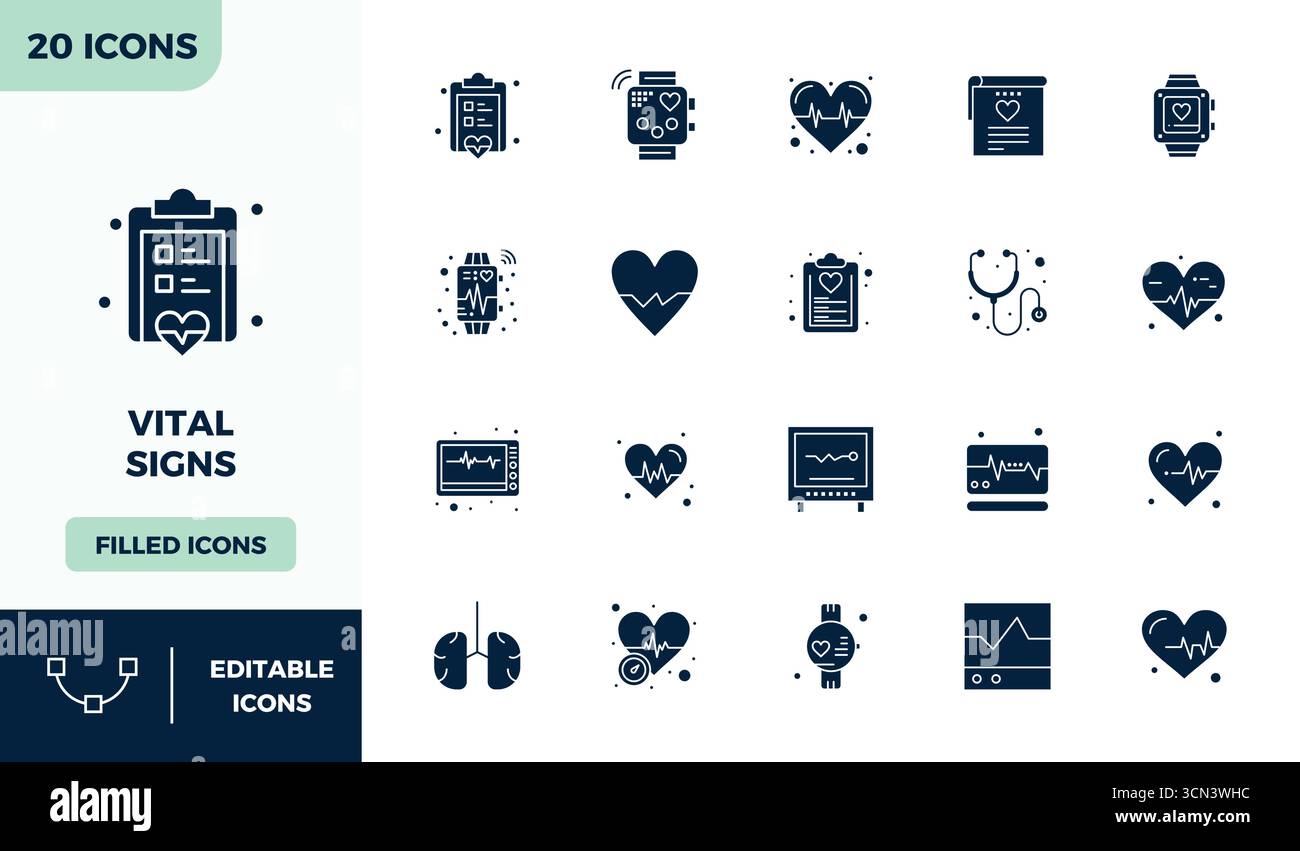 Medical condition icon set bundle Stock Vector Images - Alamy