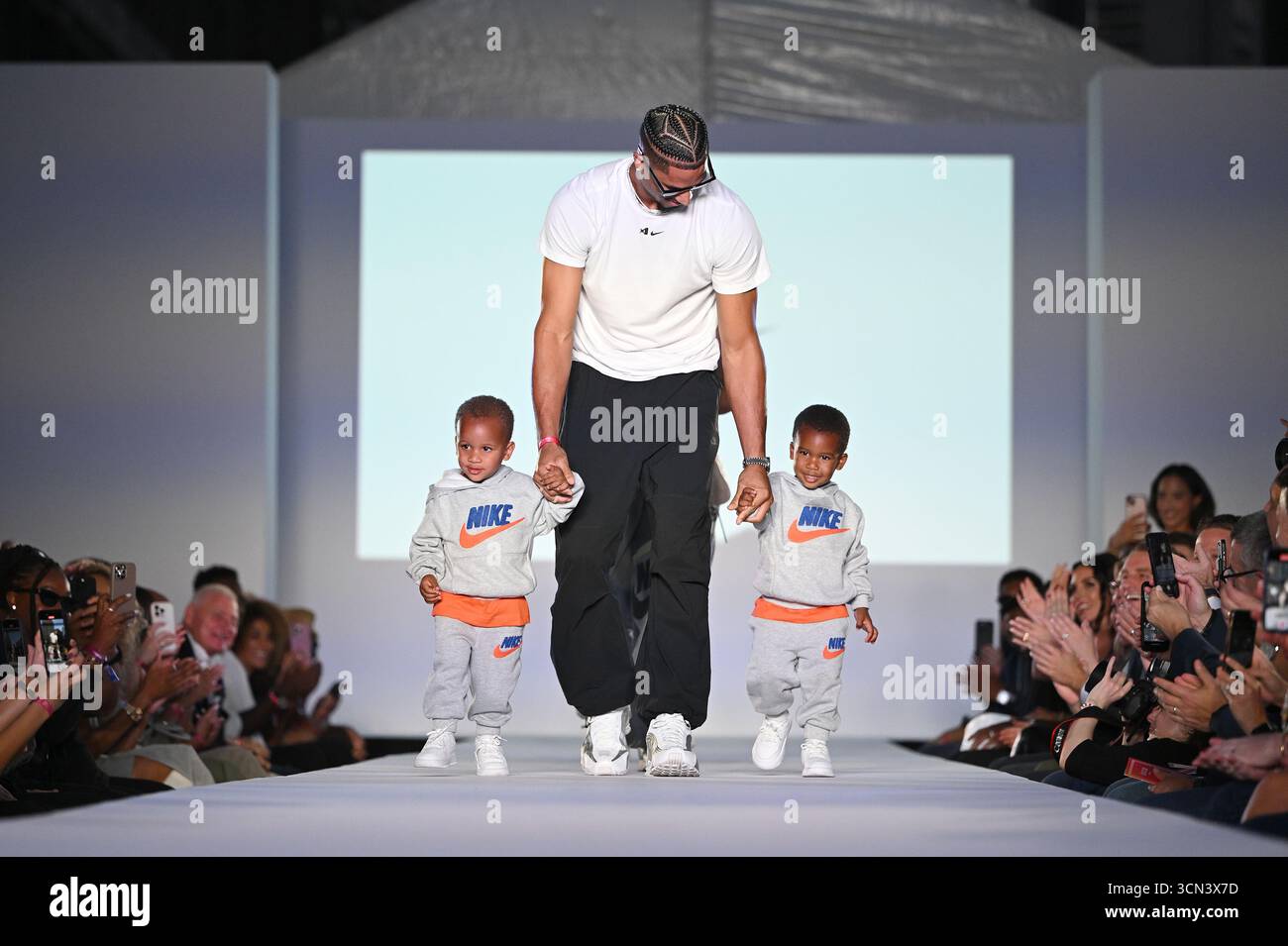 (L-R) Haze Hart, Josh Hart and Hendrix Hart participate in the 'Macy's ...