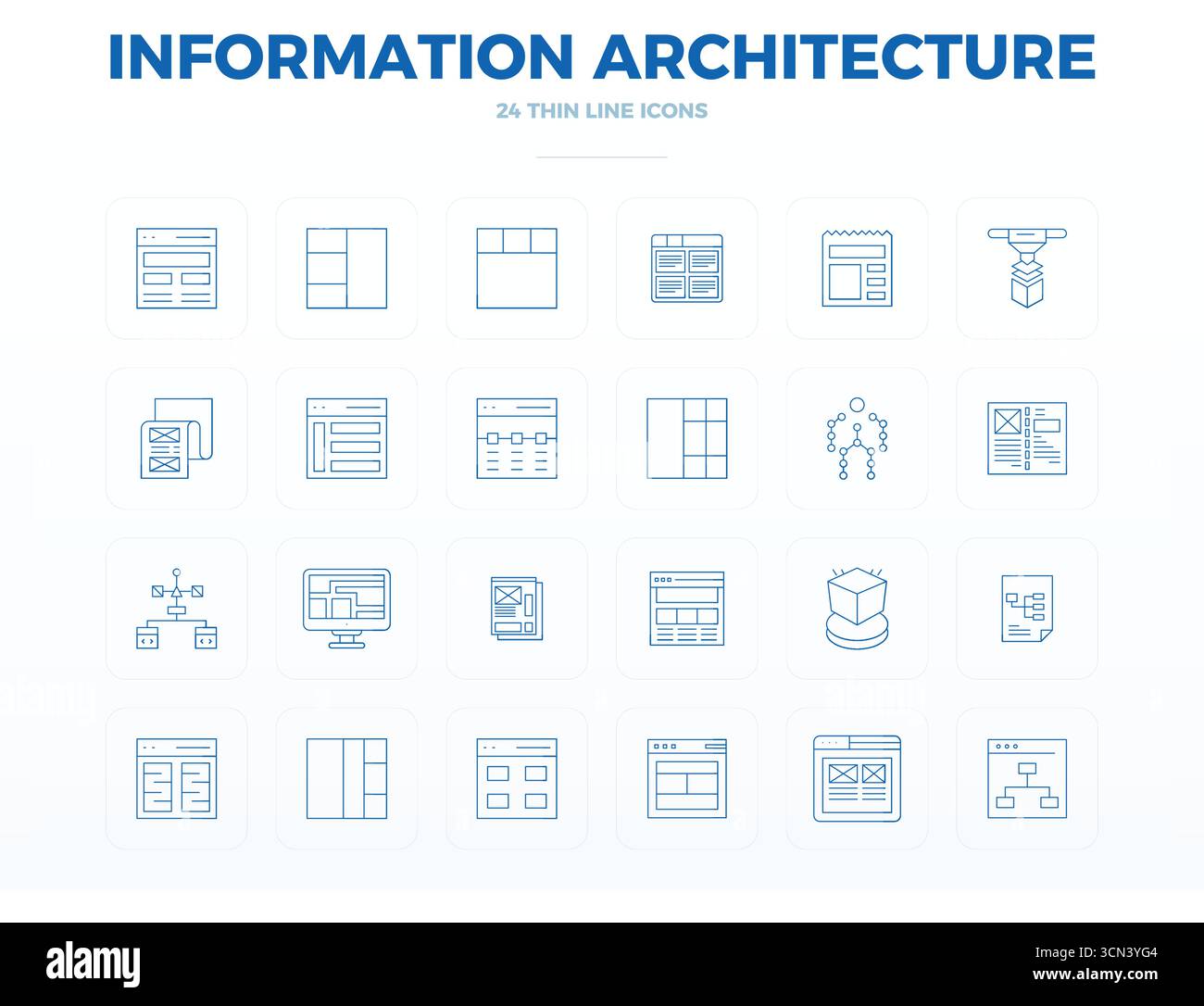 Carefully curated 24 Thin Line vector icons for Information ...