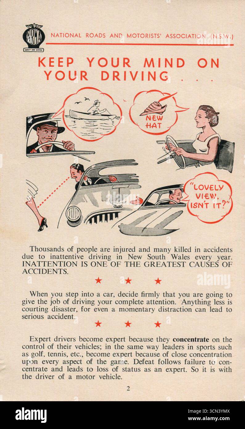 Part of an National Roads and Motorists Association (NRMA) pamphlet ...