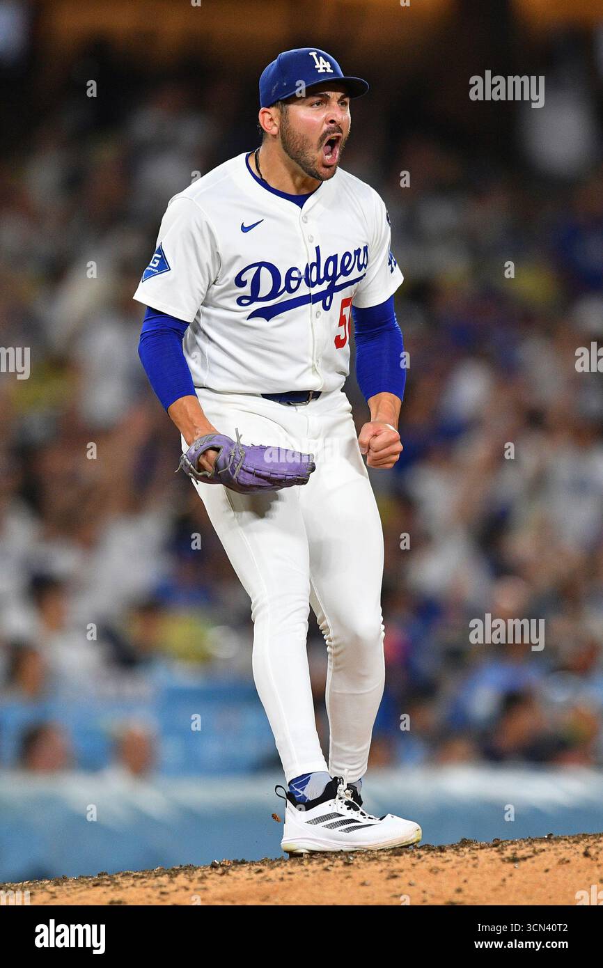 LOS ANGELES, CA - SEPTEMBER 18: Los Angeles Dodgers pitcher Alex Vesia ...