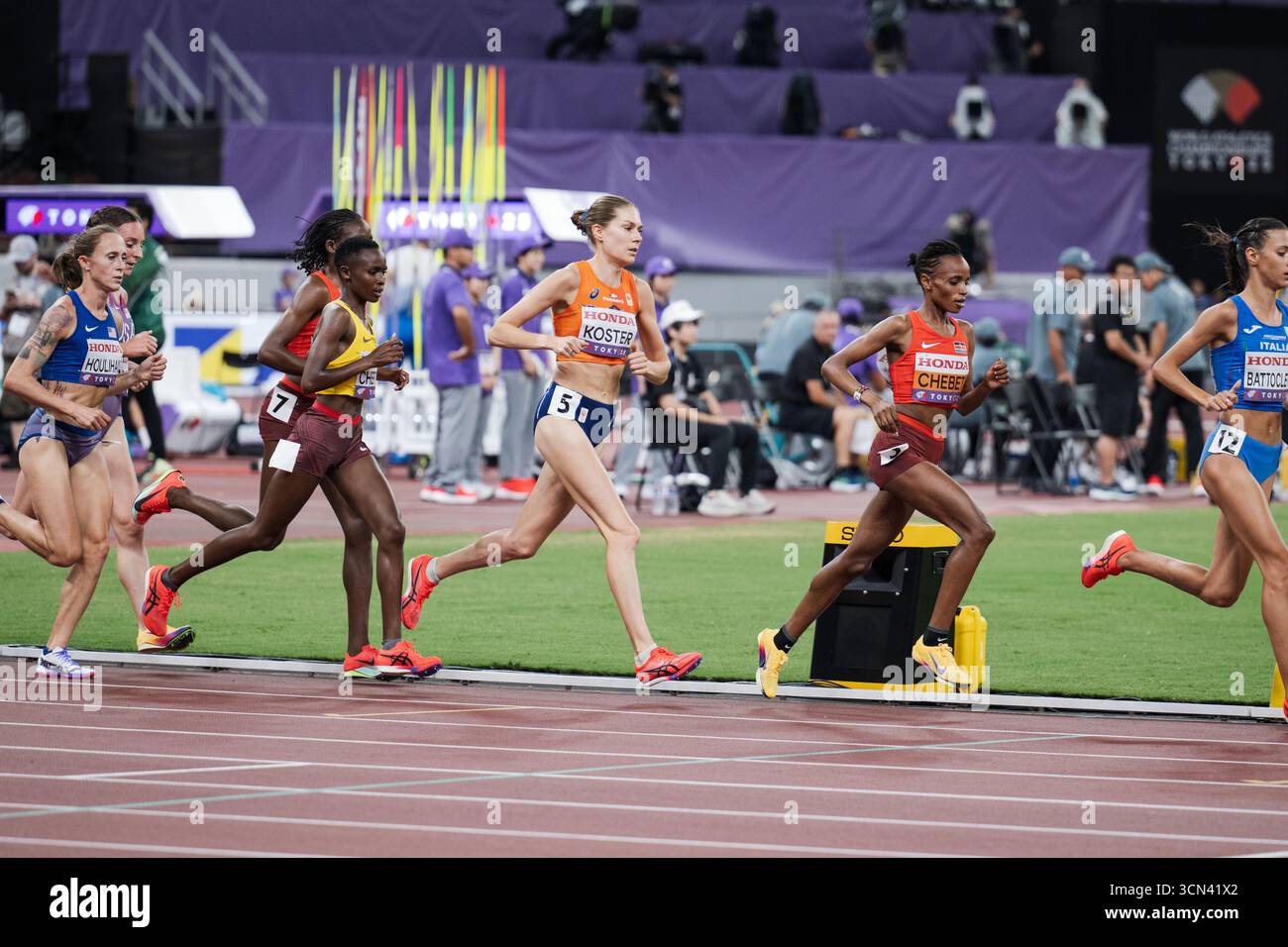 Maureen Koster of the Netherlands competing in the Women's 5000m Round ...
