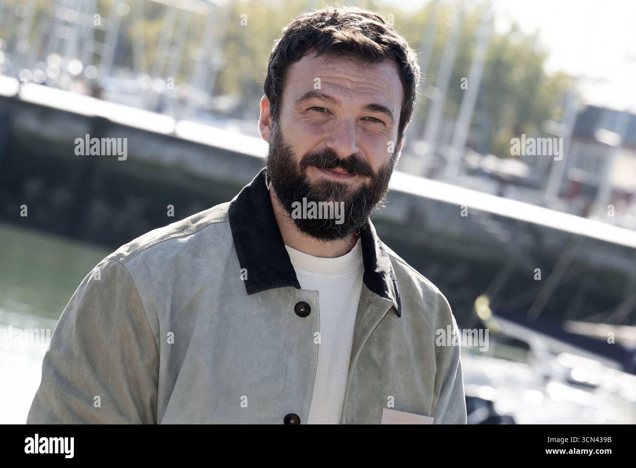 Thibault Evrard attends the Les Sentinelles photocall the 27th La Rochelle Fiction Festival on ...