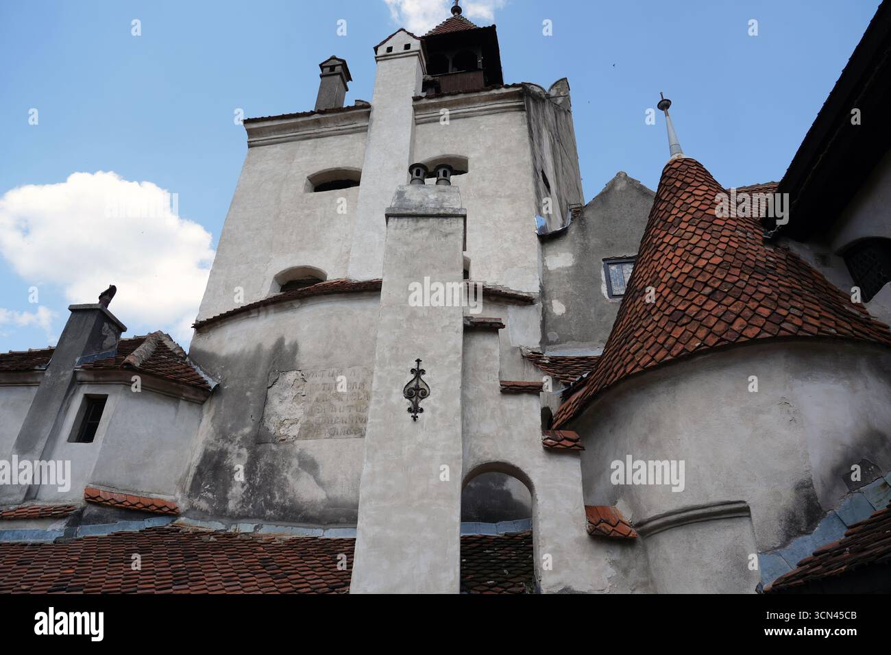 Historic Architecture of Dracula’s Castle, Courtyard and Round Towers ...