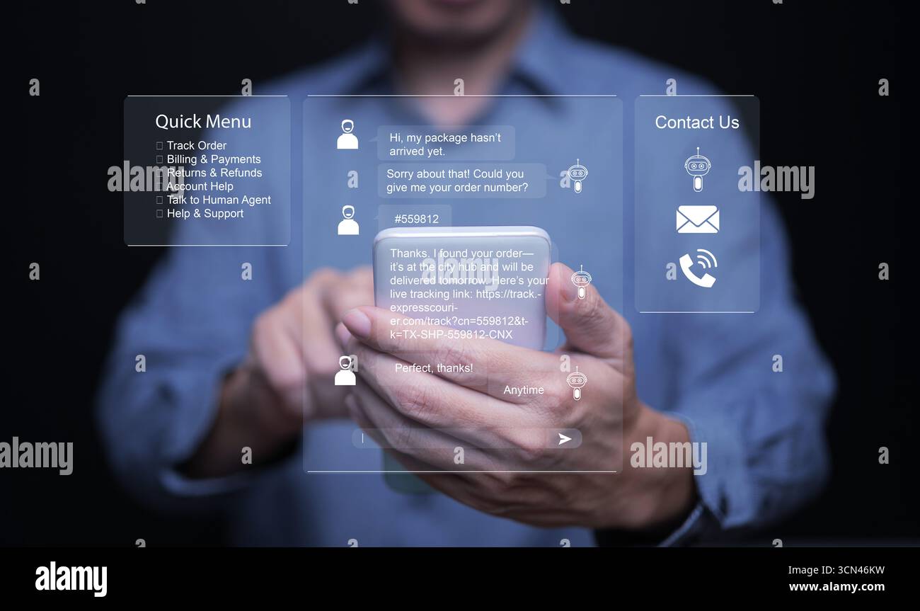 Smart mobile ai assistant hi-res stock photography and images - Alamy