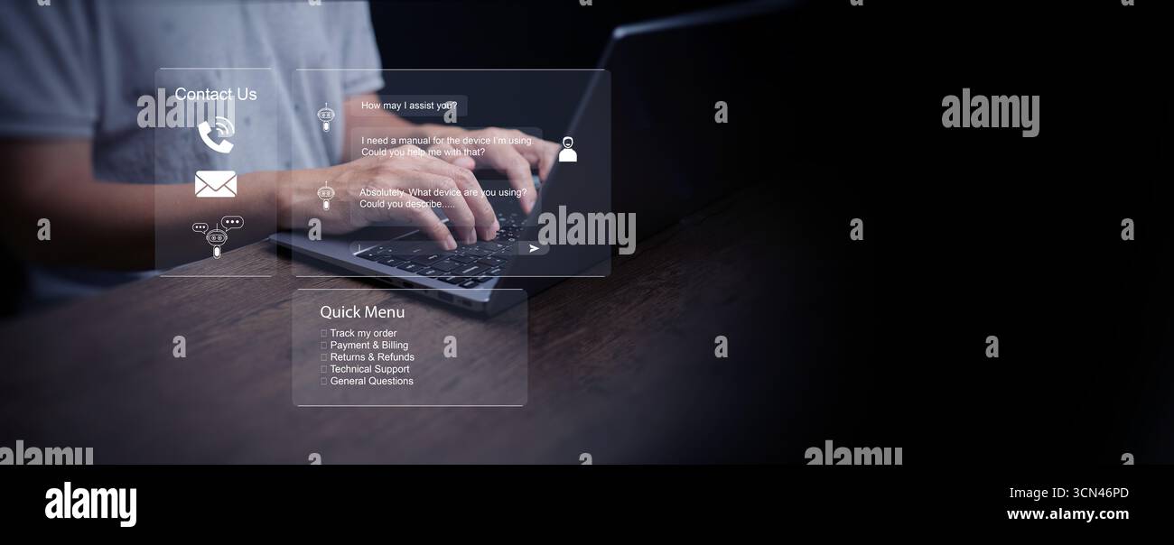 Technical support online assistant hi-res stock photography and images ...