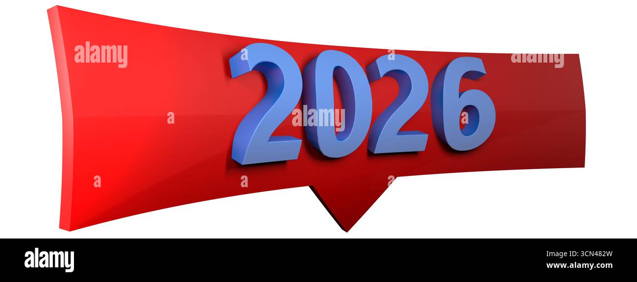 2026 arrow sign isolated on white background Stock Photo - Alamy