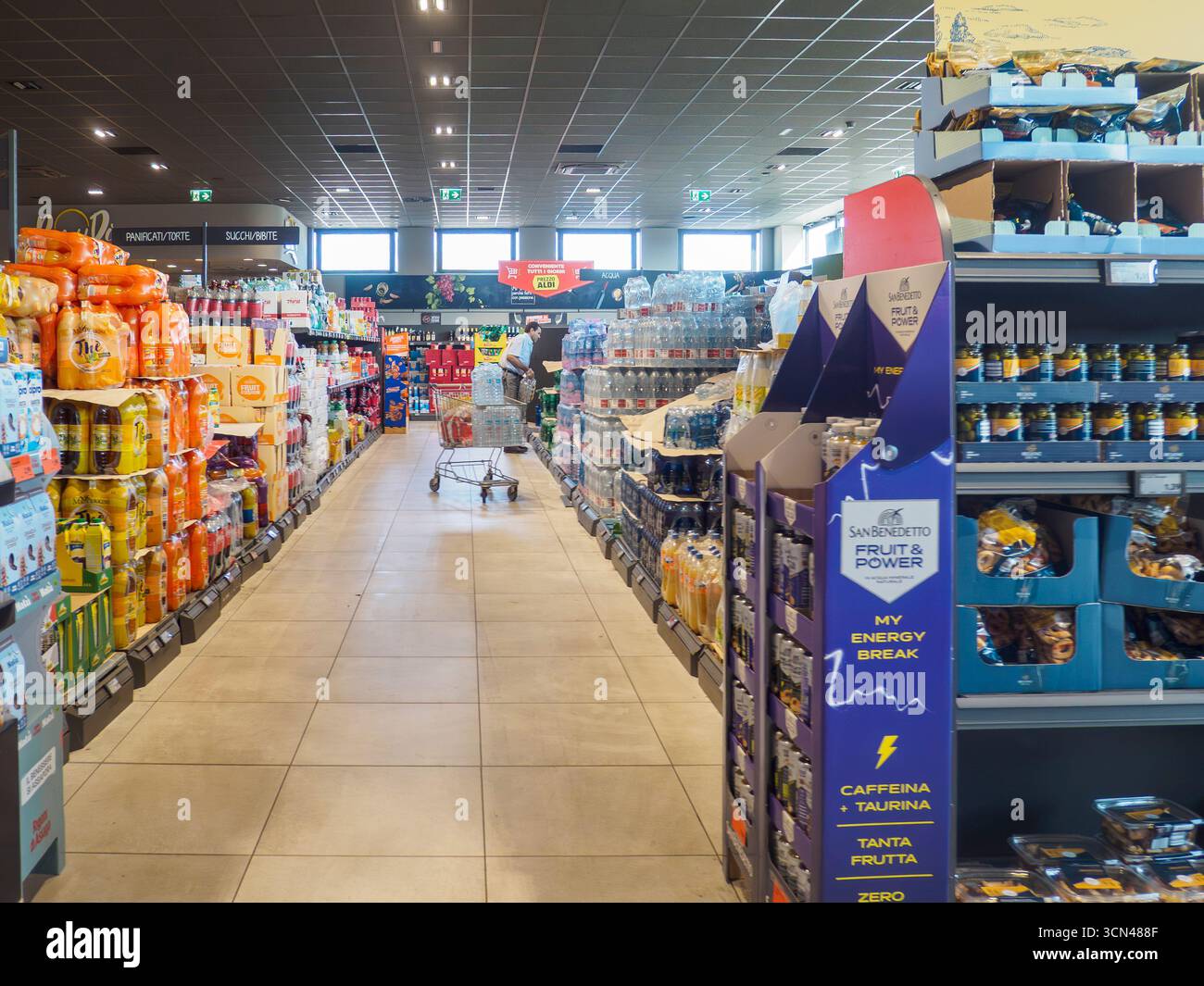 Cremona, Italy - September 17th 2025 Aisle View Inside a Modern ...