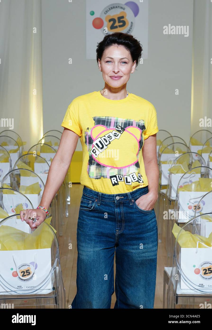 Emma Willis unveils her new Children in Need T-Shirt with.children and ...