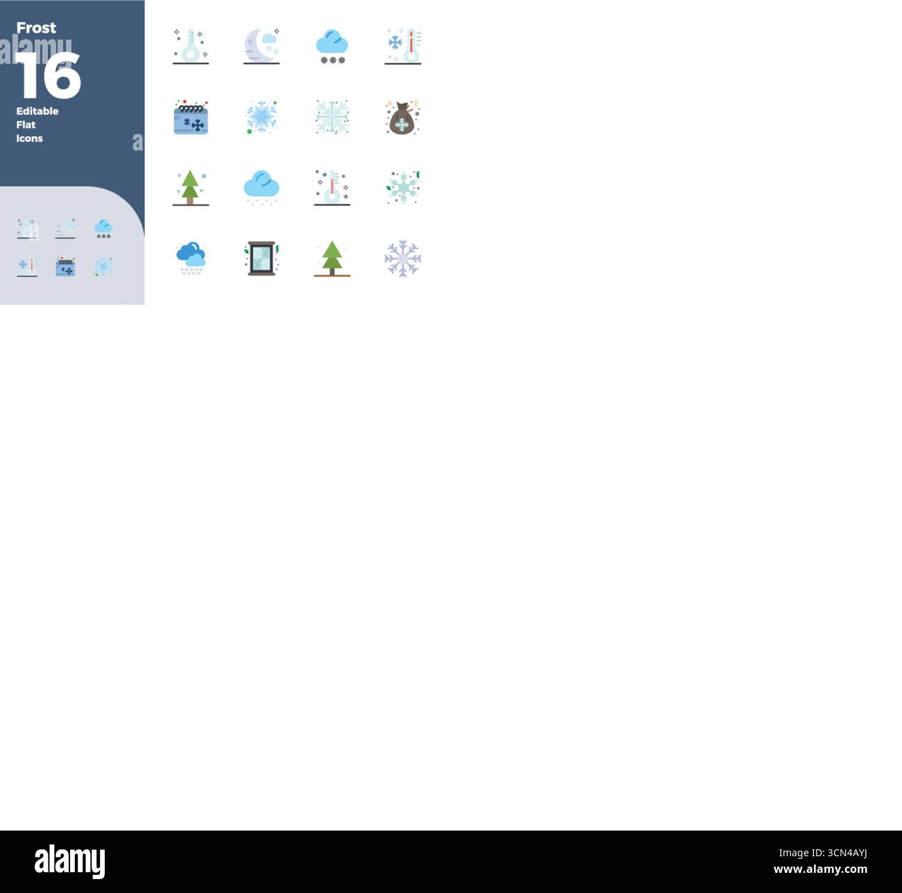 High-performance collection of 16 Flat vector icons for Frost ...