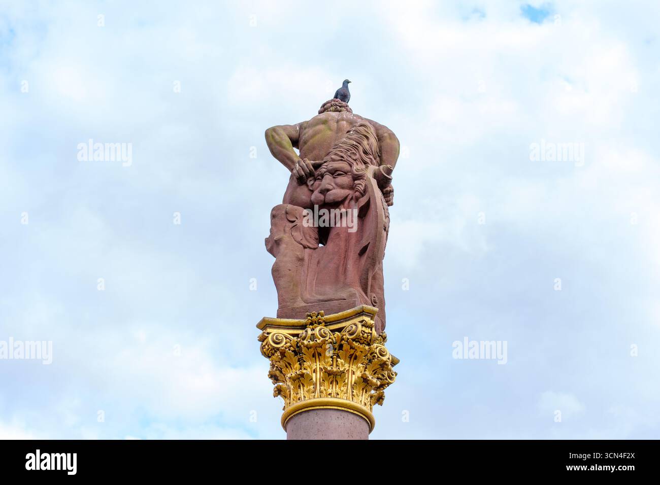 Heidelberg, Germany - June 8, 2025: Vertical view of a Hercules statue ...