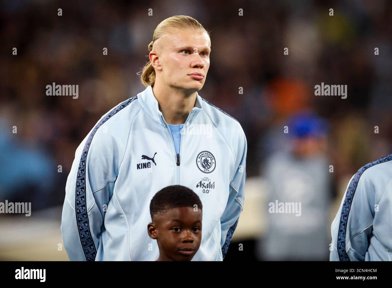 Manchester City forward Erling Haland (9) team line up during the ...