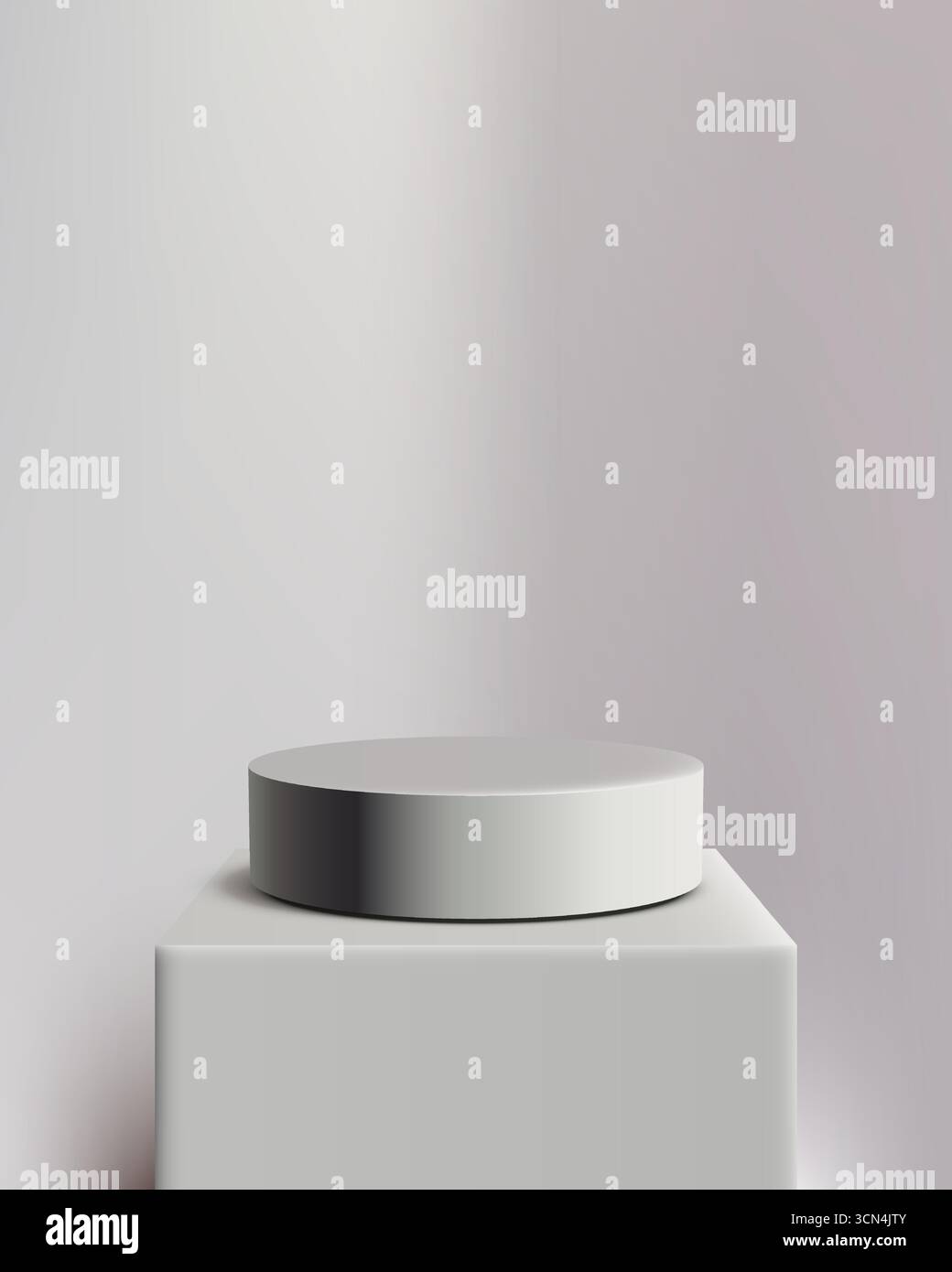 Geometry white pedestal podium Stock Vector Images - Alamy