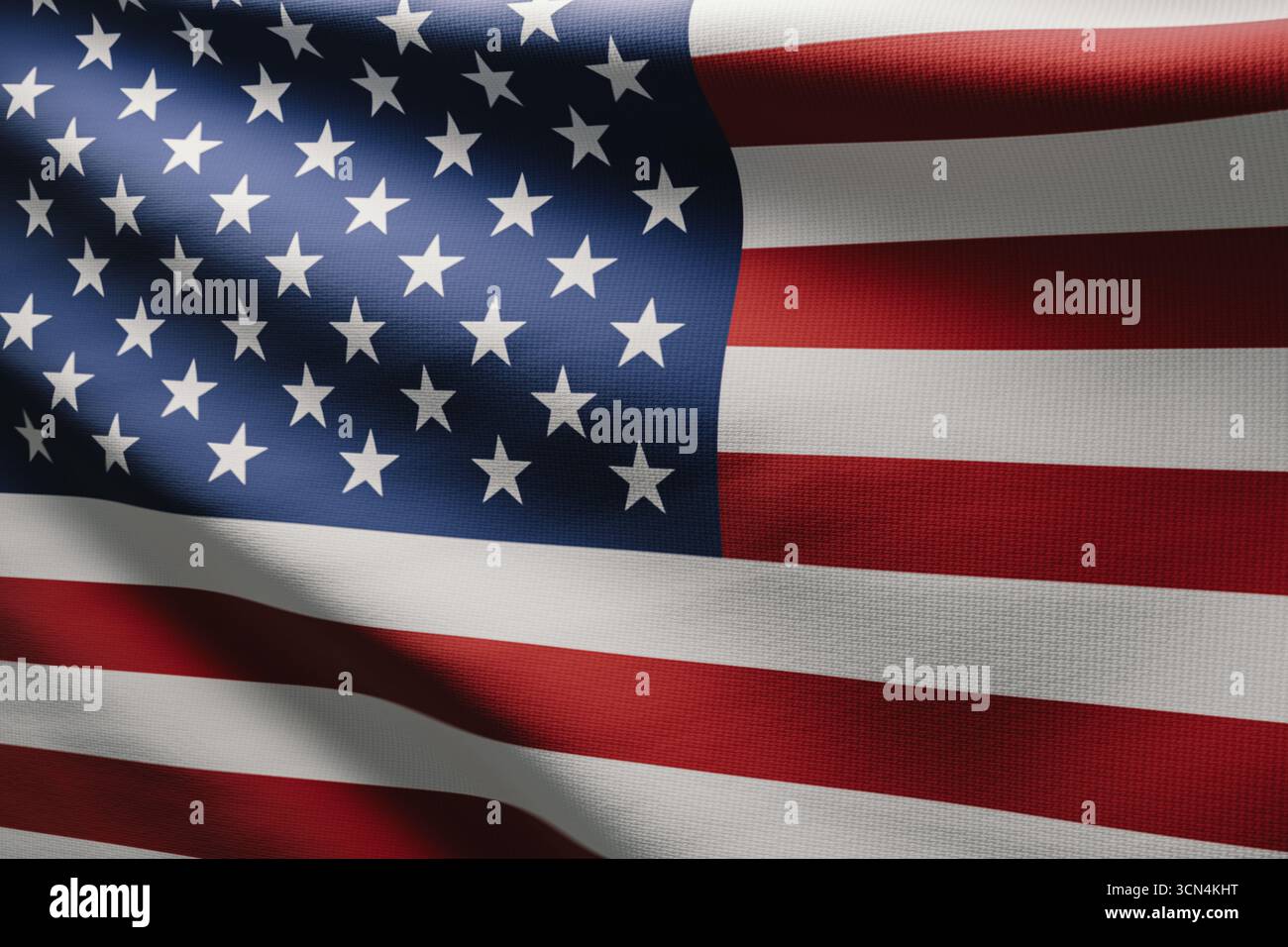Usa flag in wind 3d hi-res stock photography and images - Alamy