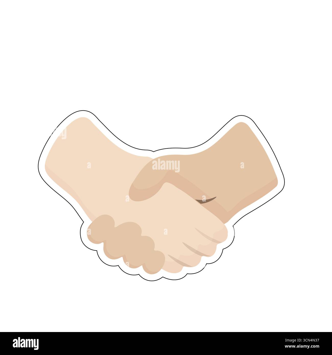 Friendship concept between hands Cut Out Stock Images & Pictures - Alamy