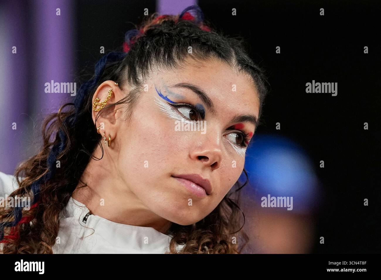 France's Auriana Lazraq-Khlass waits to compete in the heptathlon high ...