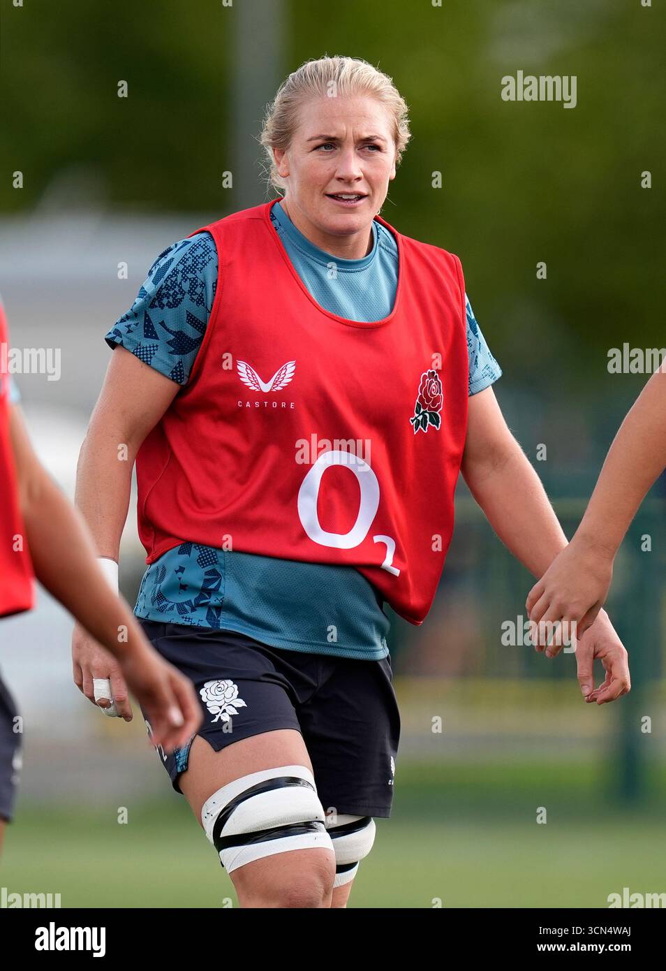 England's Alex Matthews during a team run at SGS College Wise Campus ...