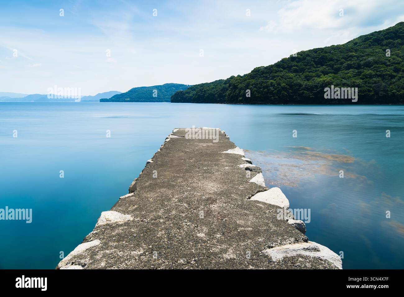Stone jetty in the sea, Izu Peninsula, Japan Stock Photo - Alamy