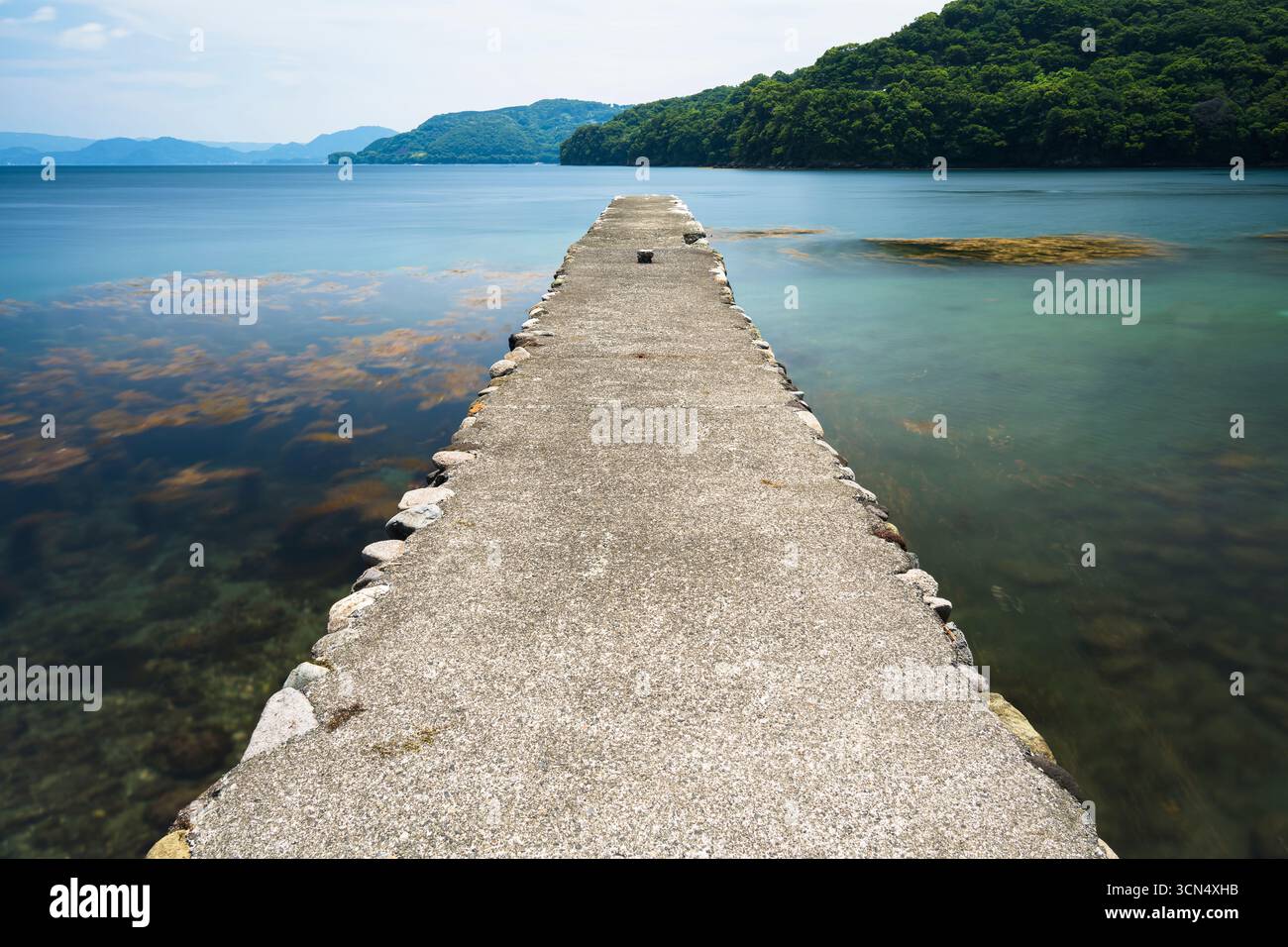 Stone jetty in the sea, Izu Peninsula, Japan Stock Photo - Alamy