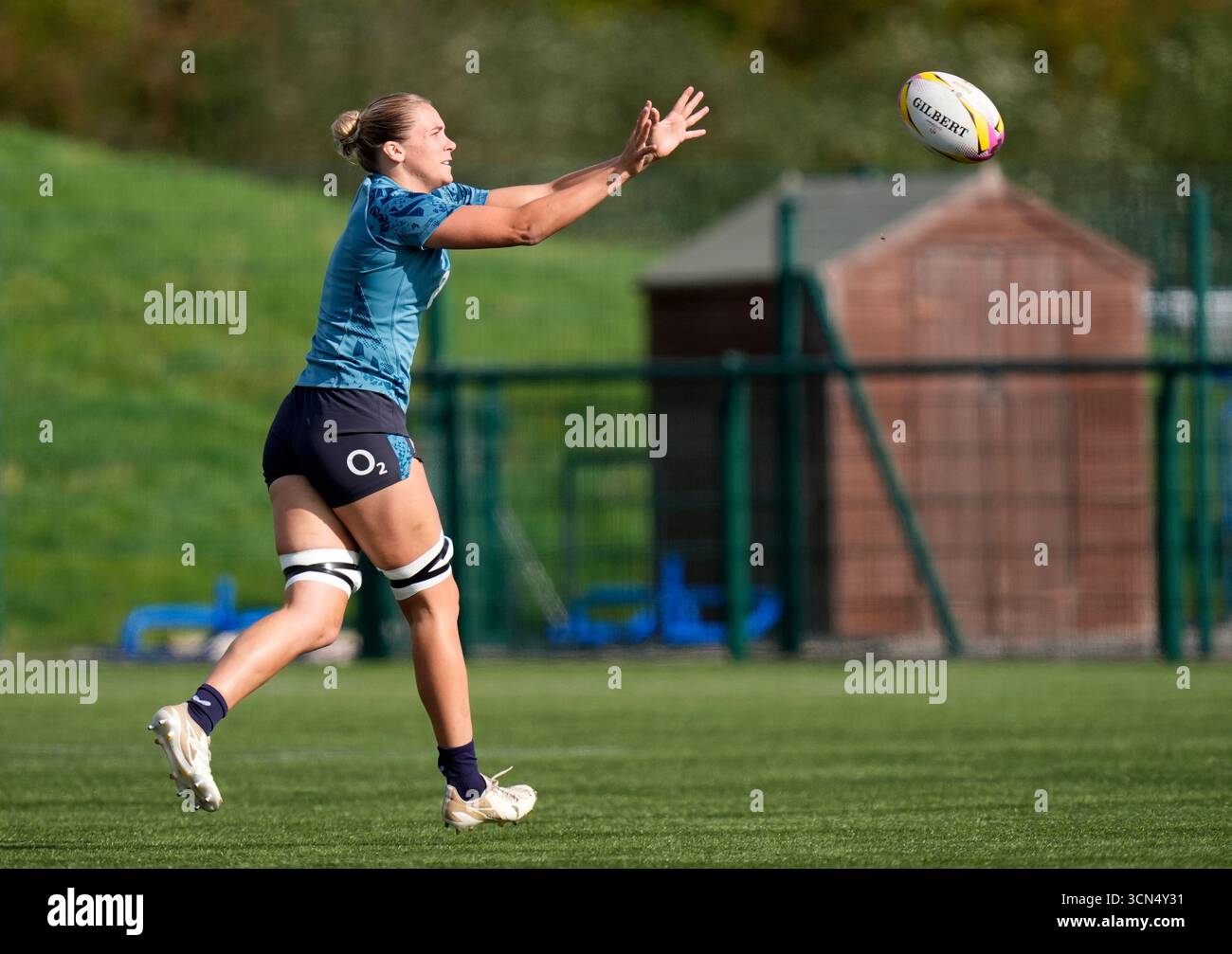 England captain Zoe Aldcroft during a team run at SGS College Wise ...