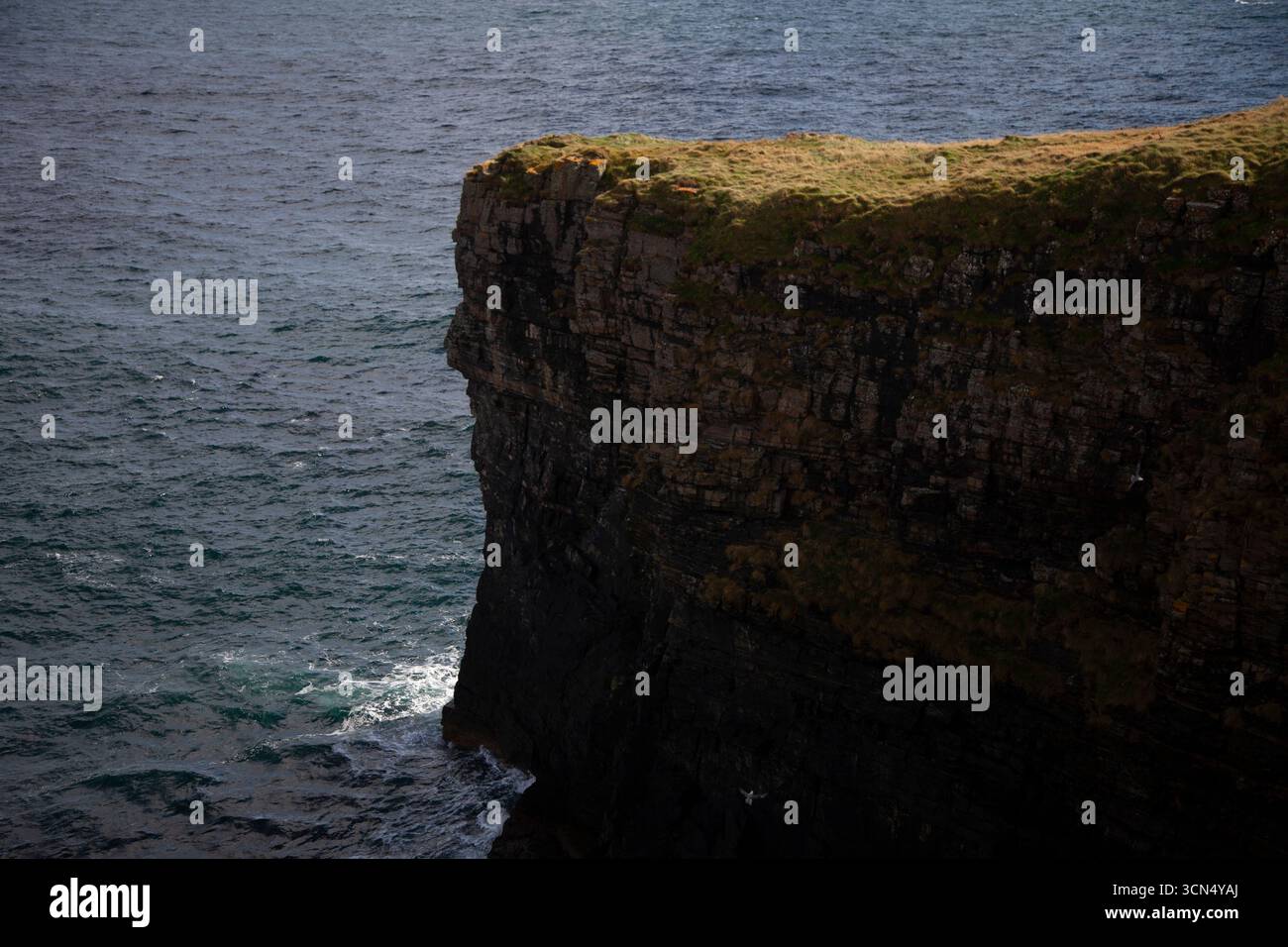 The coast, made up of rocky cliffs, offers a view of the North Sea ...