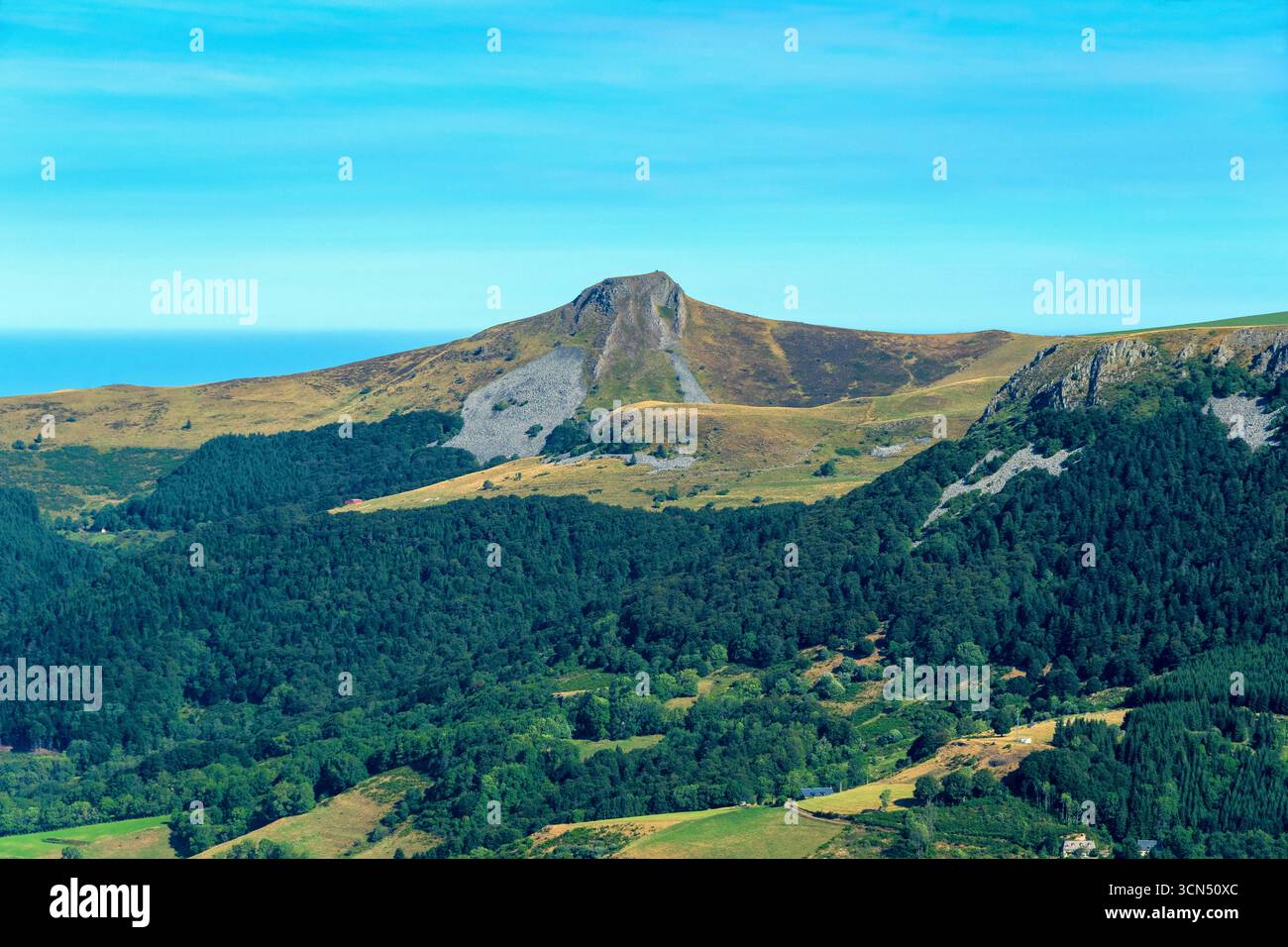 Auvergne Volcanoes Regional Park. La Banne d'Ordanche culminate at ...