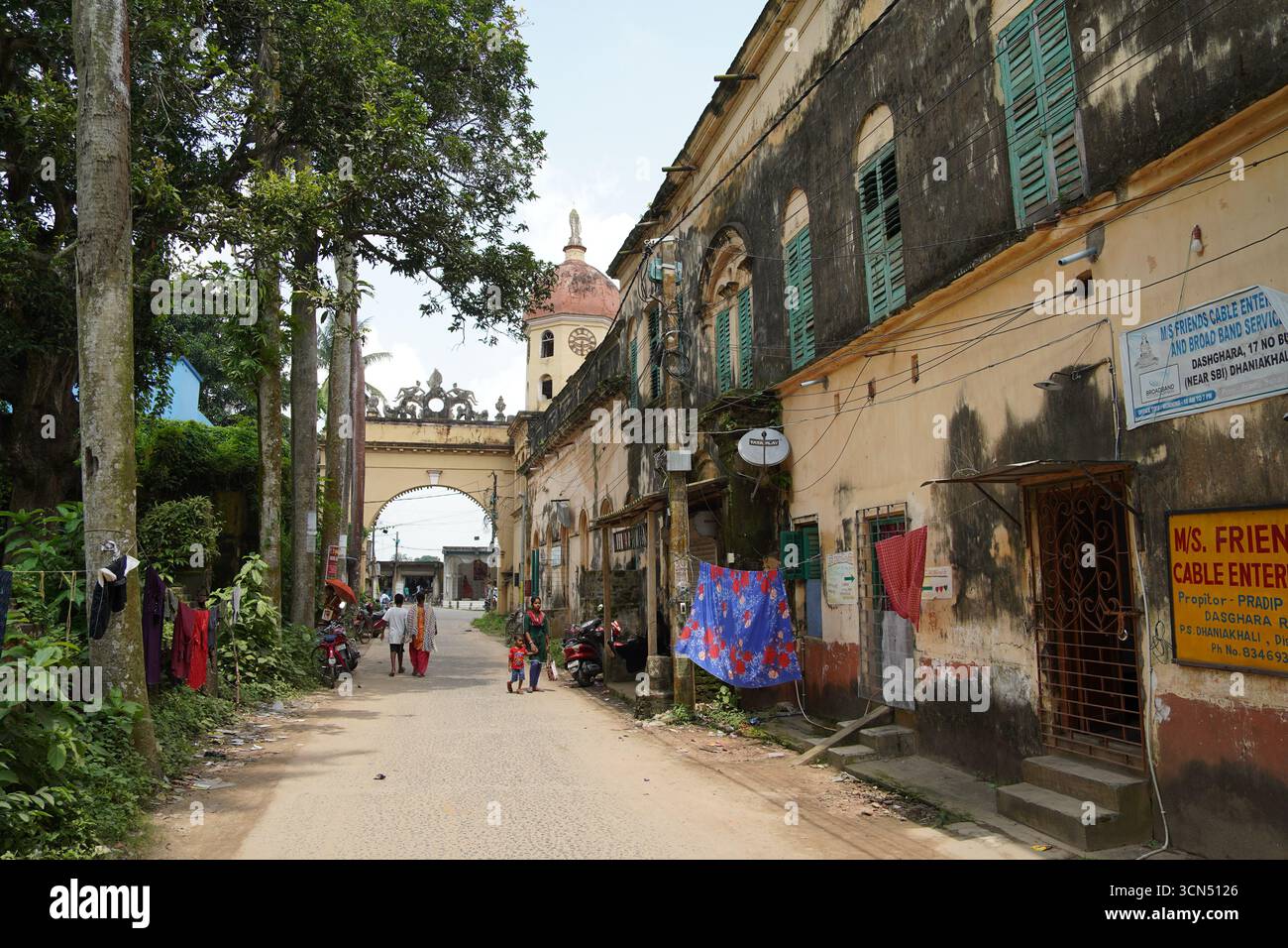 The historic Roy-Baari complex in Dasghara, Hooghly, India, stands as a ...
