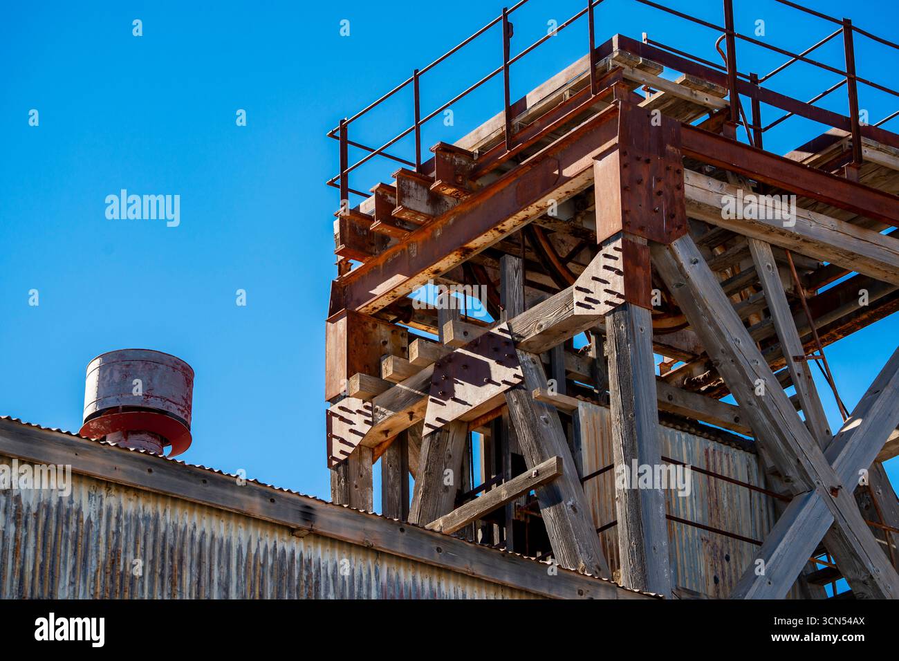 The mine shaft header from the former Junction mine at Broken Hill ...