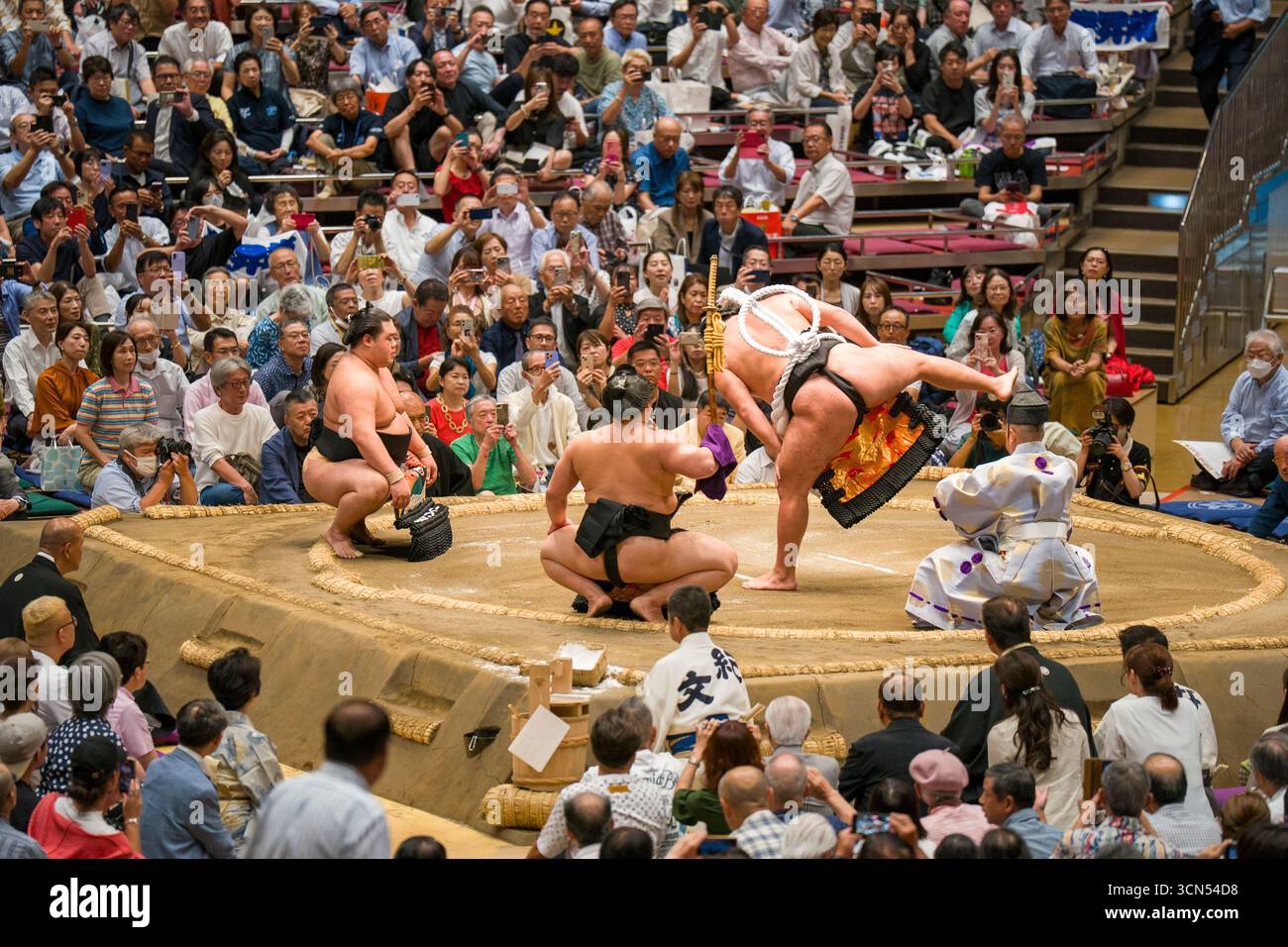 The Grand Sumo Tournament, which was attended by the Duke and Duchess ...