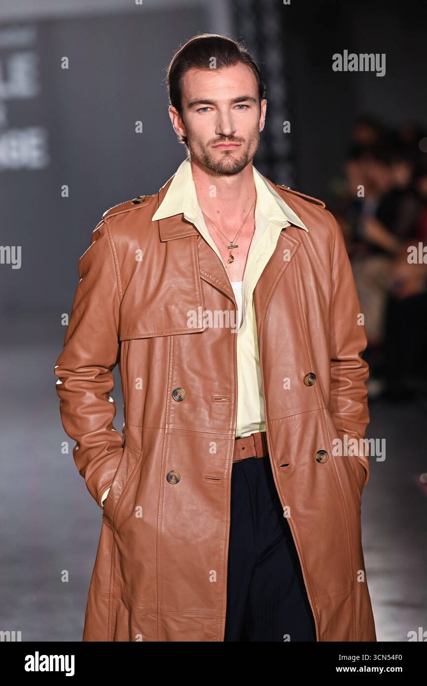 London, UK. 18 September 2025. Brett Staniland on the catwalk during ...