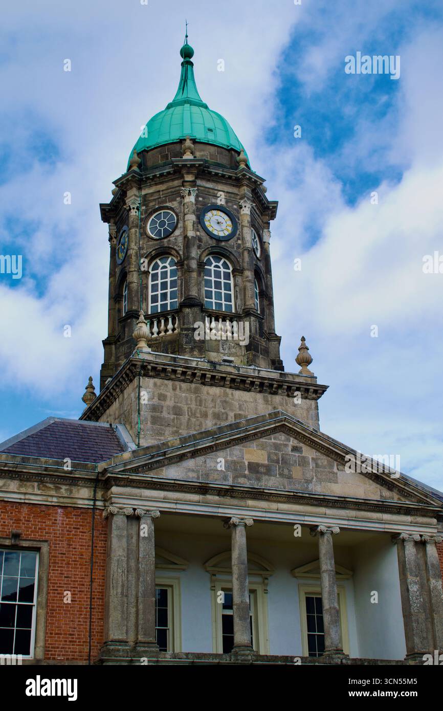 The historic Bedford Tower at Dublin Castle, Ireland, under a dramatic ...