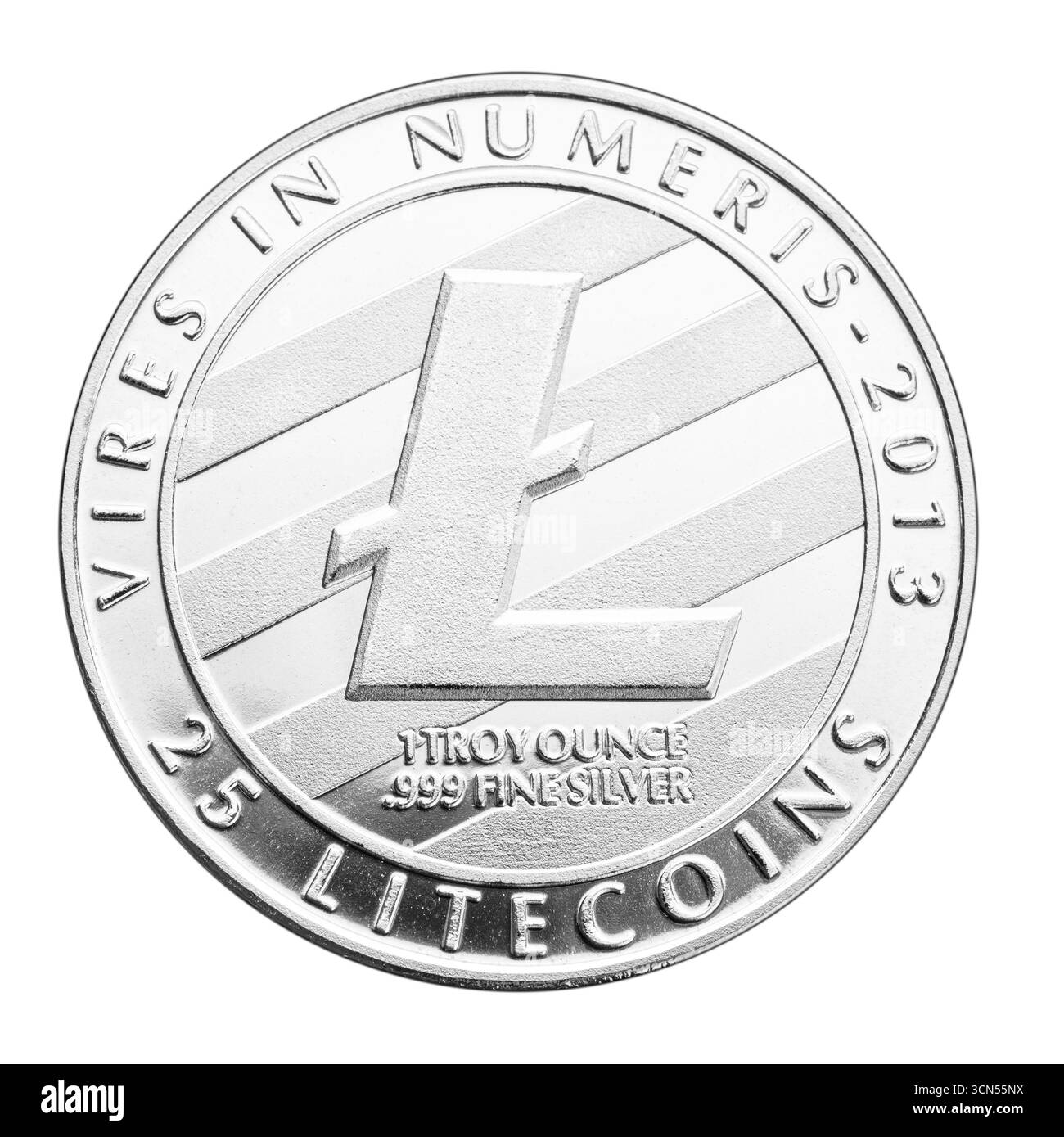 Cryptocurrency on digital background background Black and White Stock ...