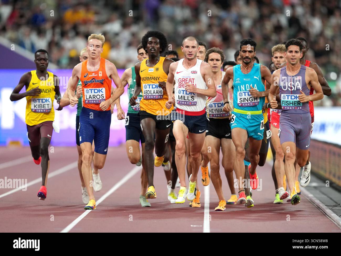 Great Britain's George Mills in the Men's 5000 Metres heat 2 on day ...