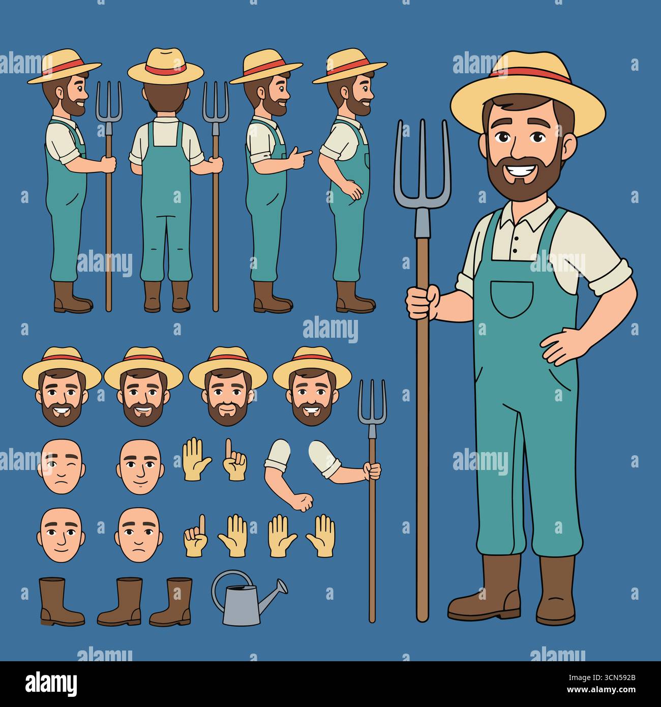 Back view worker holding Stock Vector Images - Alamy