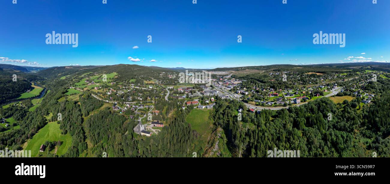 Berkaak 20250907. Panorama drone image, The image is composed of several images of Berkaak, a ...