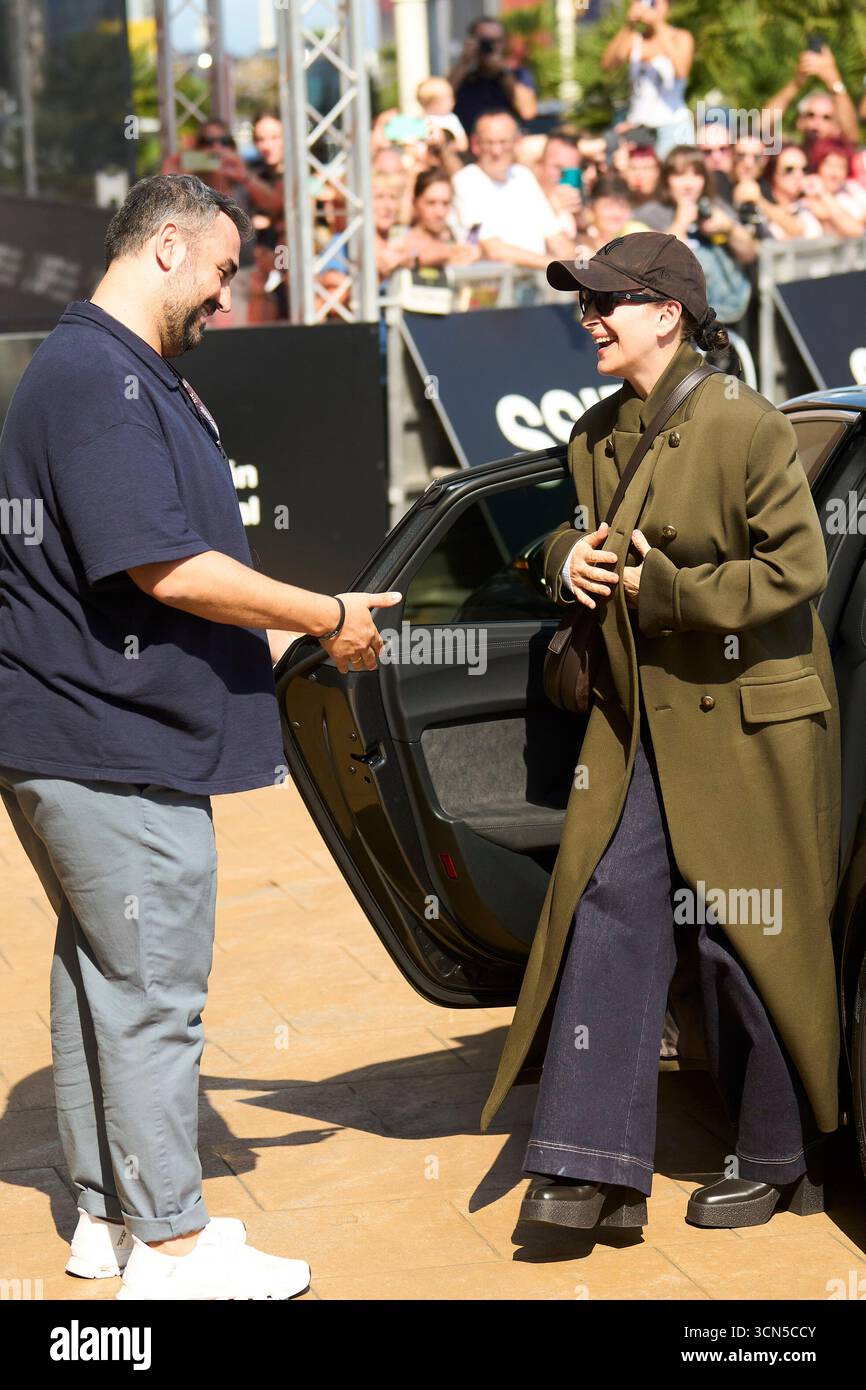Juliette Binoche arrives at Maria Cristina Hotel during 73rd San ...