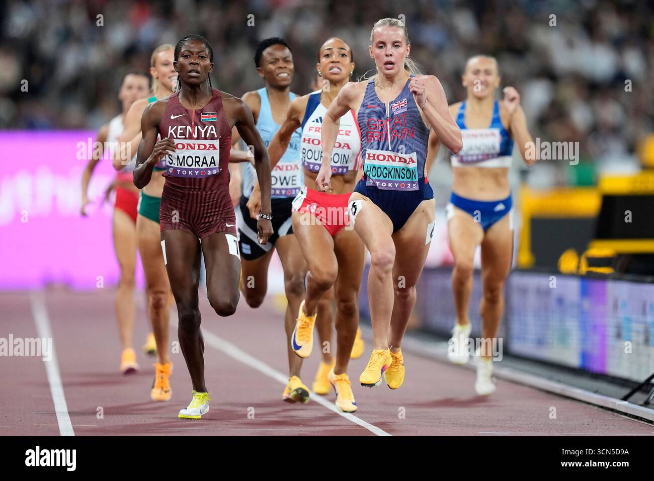 Britain's Keely Hodgkinson races to win ahead of Kenya's Sarah Moraa in ...