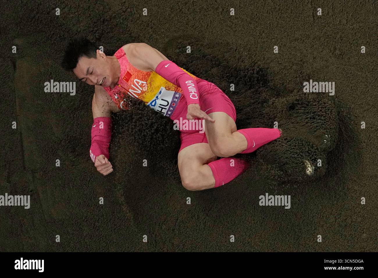 China's Zhu Yaming competes in the men's triple jump final at the World ...