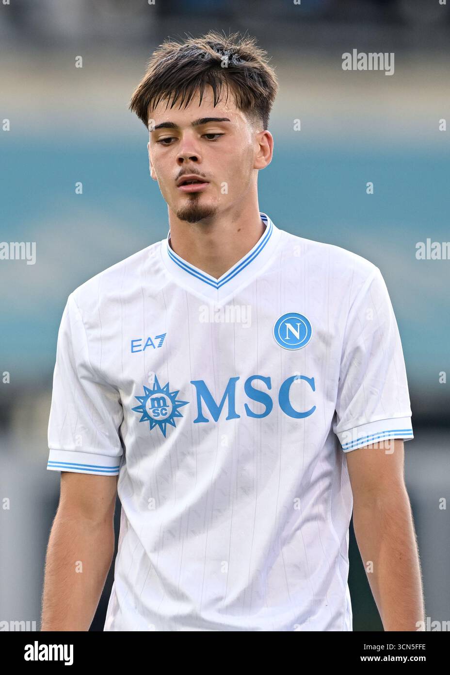 Manchester, England, 18th September 2025. Ivan Anic of Napoli during the Manchester City U19 vs ...