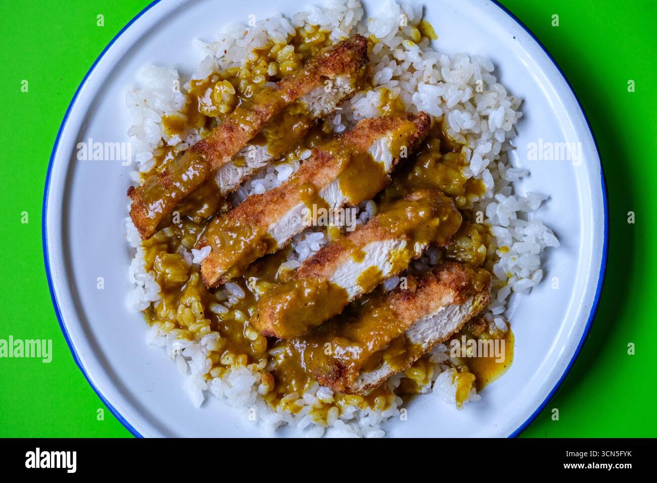 London UK, September 19 2025, Classic Asian Style Chicken Katsu Curry With Rice Stock Photo - Alamy