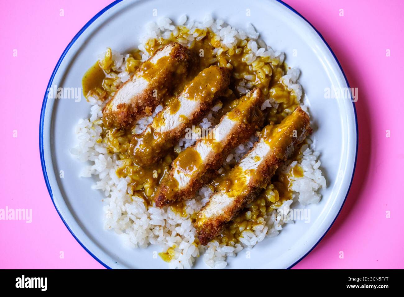 London UK, September 19 2025, Classic Asian Style Chicken Katsu Curry With Rice Stock Photo - Alamy