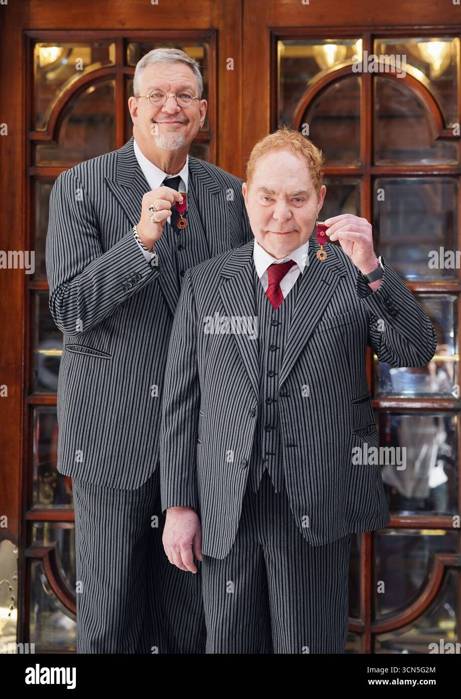 Penn (left) and Teller are inducted into The Magic Circle at the London ...