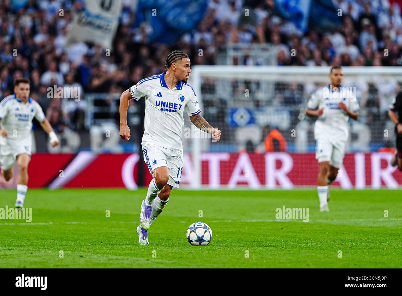 Jordan Larsson (FC Kopenhagen, #11) DEN, FC Kopenhagen vs. Bayer 04 Leverkusen, Fussball, UEFA ...