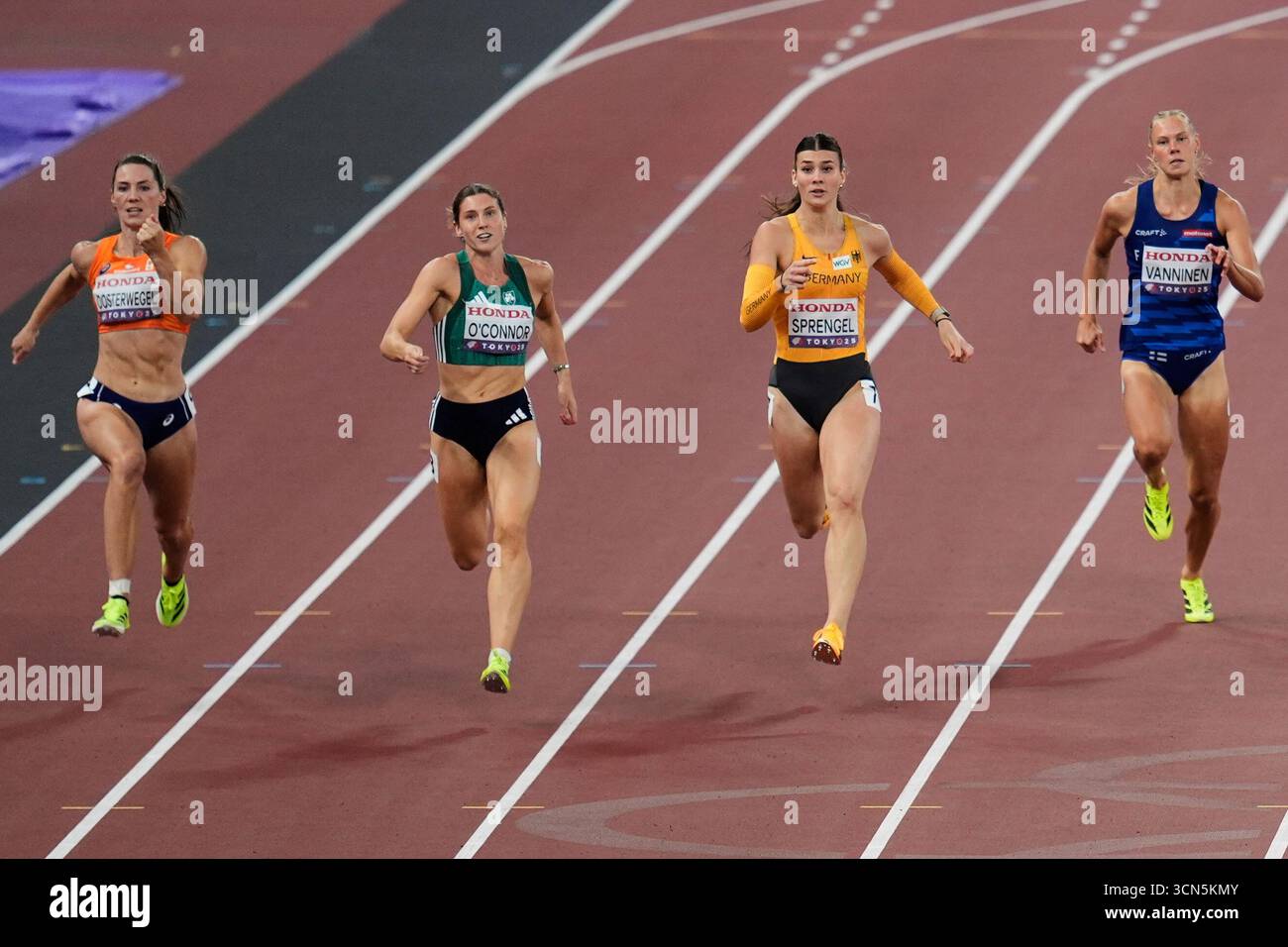 Netherlands' Emma Oosterwegel competes with Ireland's Kate O'Connor ...