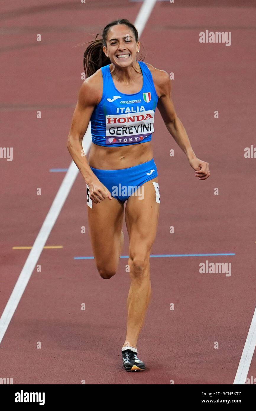 Italy's Sveva Gerevini competes in the heptathlon 200 meters at the ...