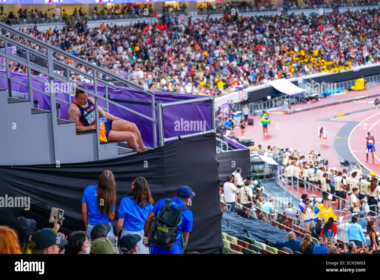 Tokyo, Japan 20250919. Karsten Warholm with his girlfriend Oda Djupvik ...