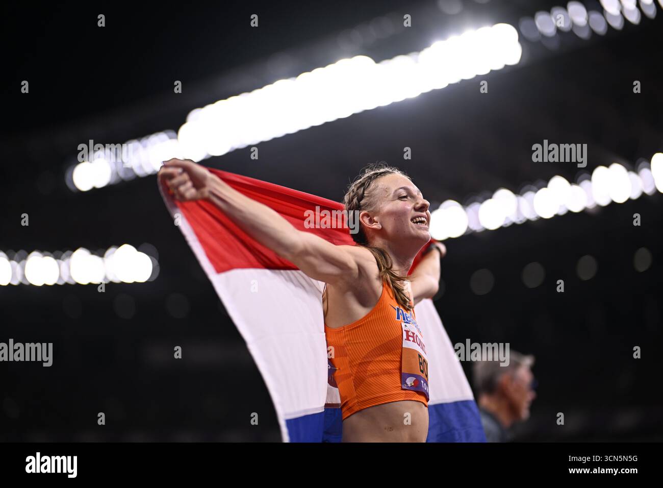 Dutch Femke Bol pictured after winning the finals of the 400m Hurdles ...
