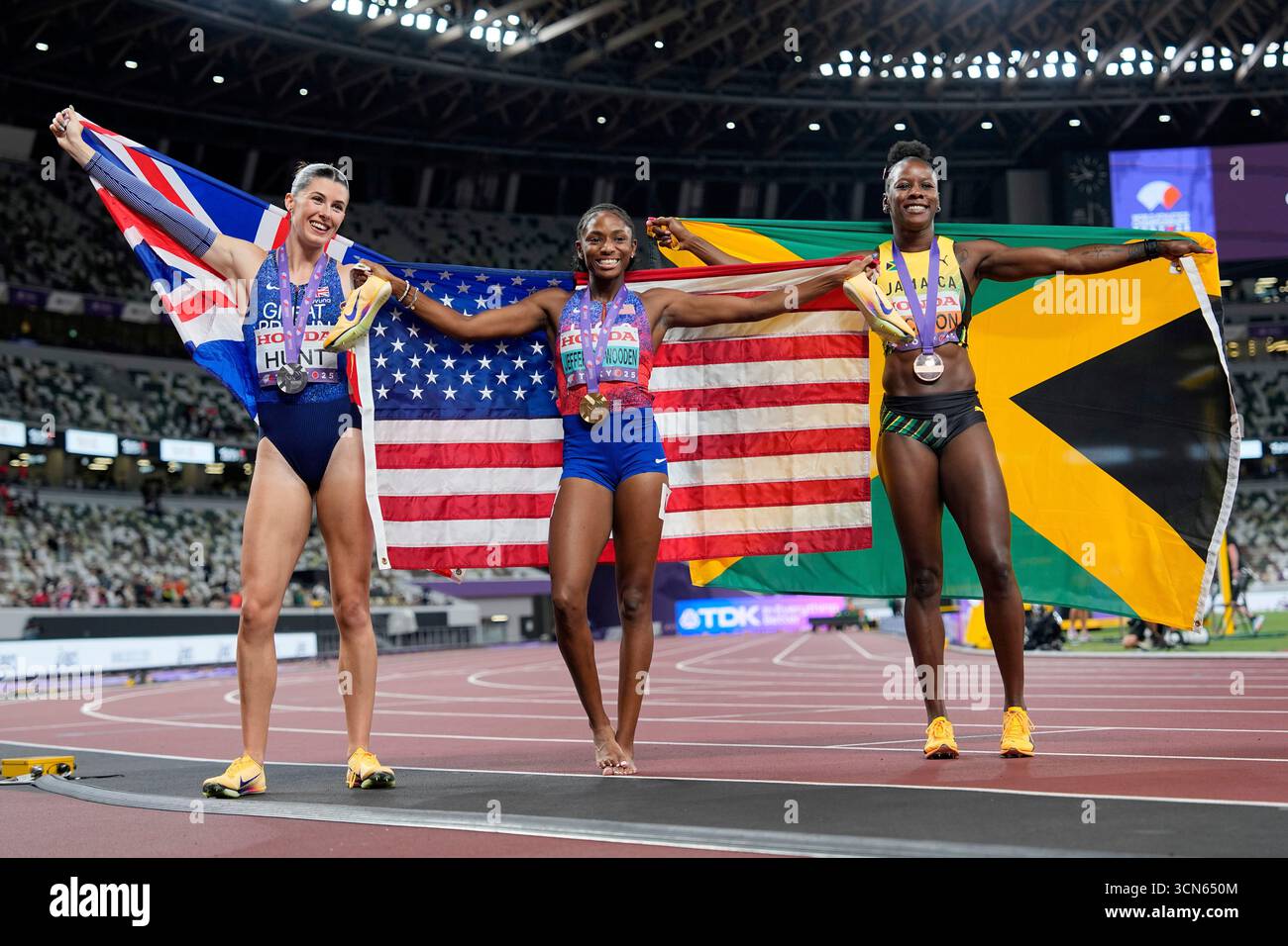 United States' Melissa Jefferson-Wooden, gold, in the women's 200 ...